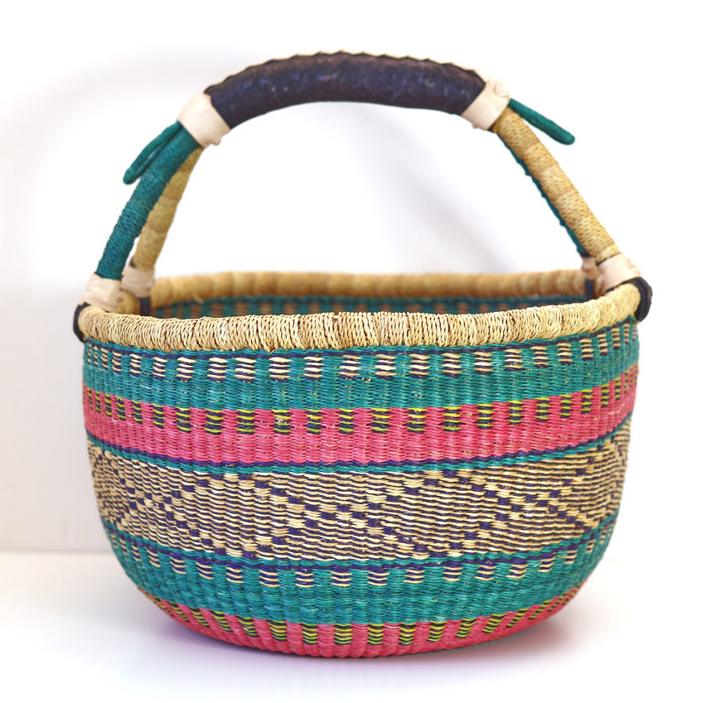 Maa Basket Aqua and Pink – Akatue